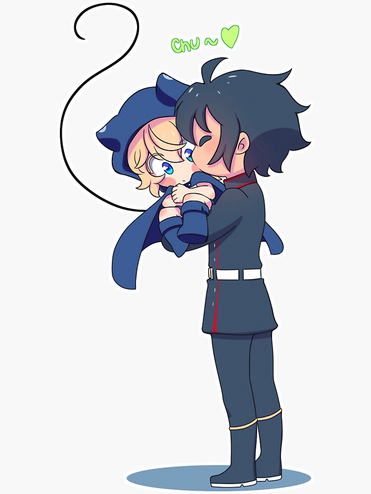 "Sticker of Yuu and demon Mika" Sticker by NoSinsNoLights | Redbubble