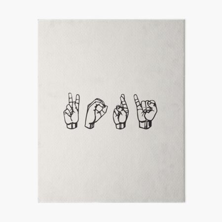 "Kori Name Hand Sign Language ASL Gift Named Kori" Art Board Print for ...