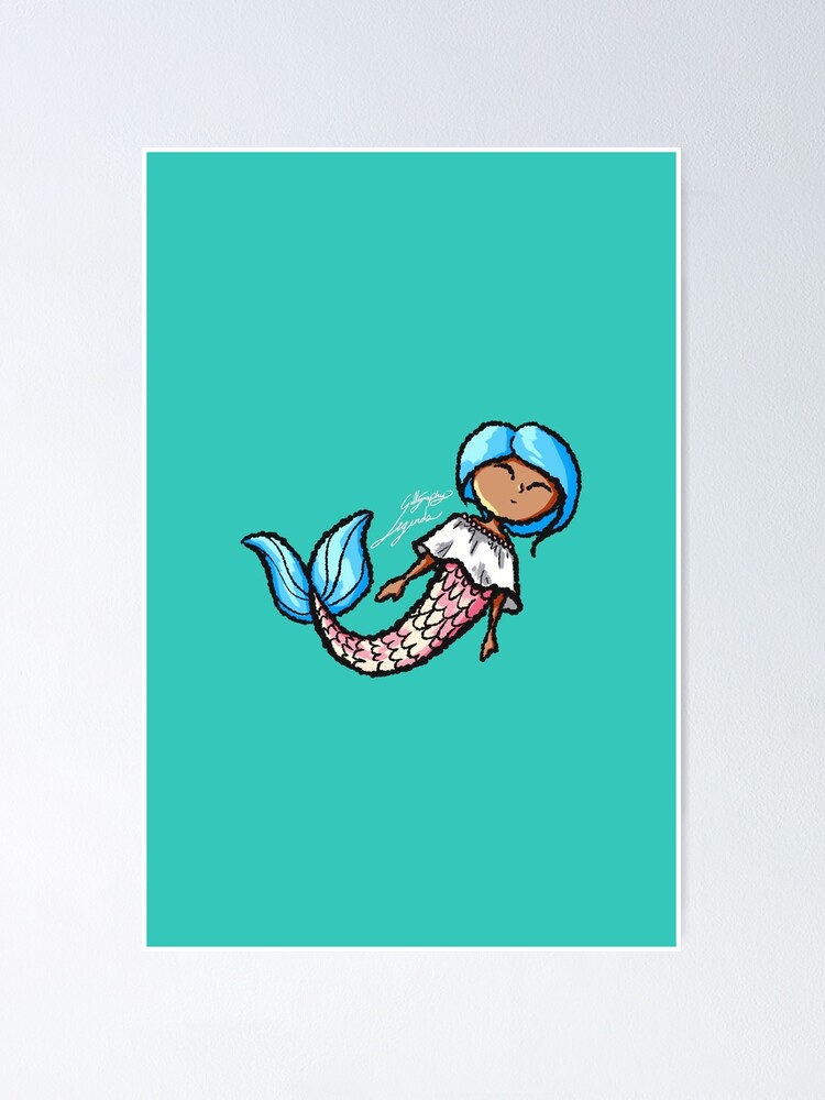 "Transgender Pride Mermaid" Poster for Sale by CalligraphyL | Redbubble