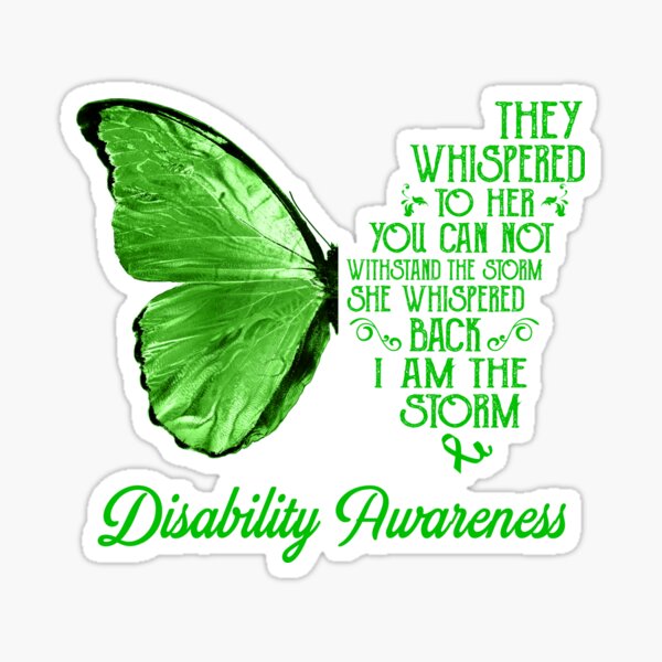 "Butterfly I Am The Storm Disability Awareness" Sticker for Sale by ...