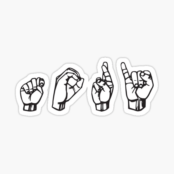 "Tori Name Hand Sign Language ASL Gift Named Tori" Sticker for Sale by ...
