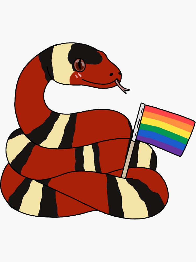 "Pride - Scarlet Snake" Sticker for Sale by LGBTCORE | Redbubble