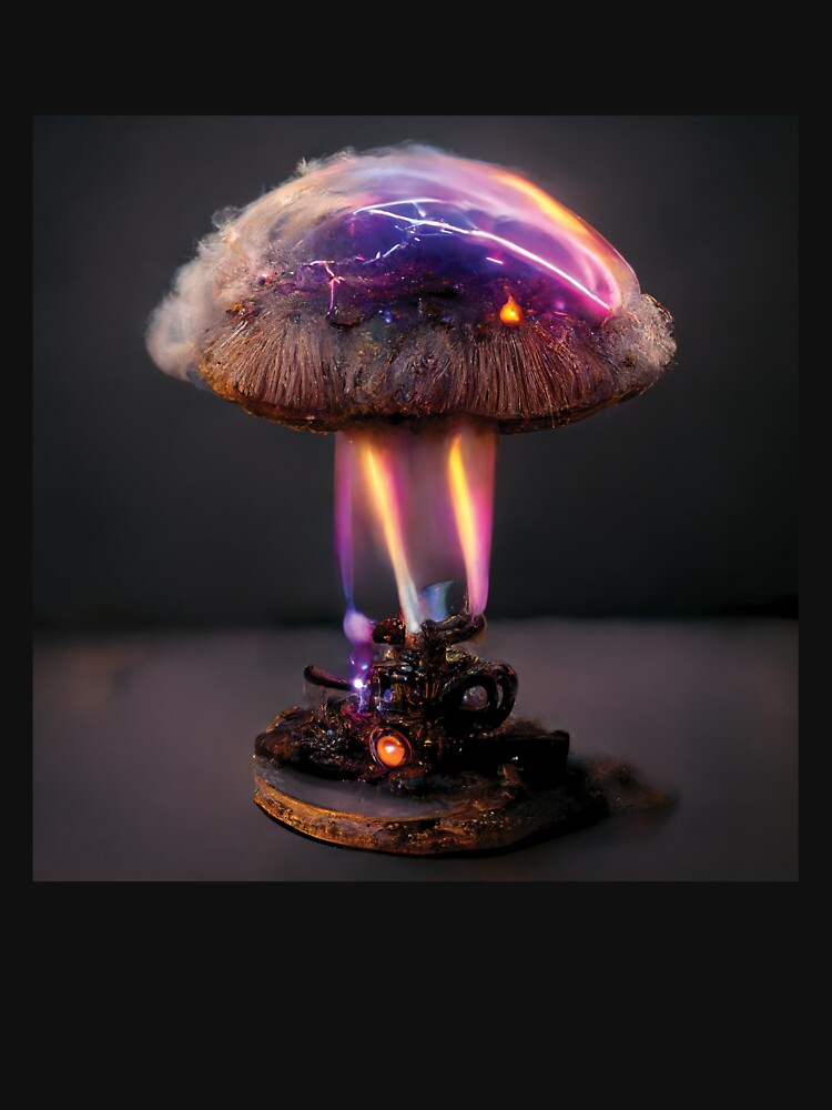 "Steampunk Mushroom Core Wraith Smoke Glowing Lightning Fire with ...