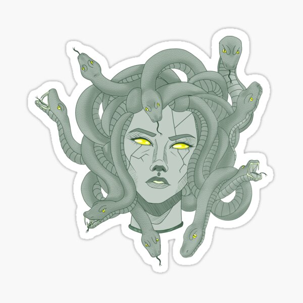 "Medusa" Sticker for Sale by Mermaids-Art | Redbubble
