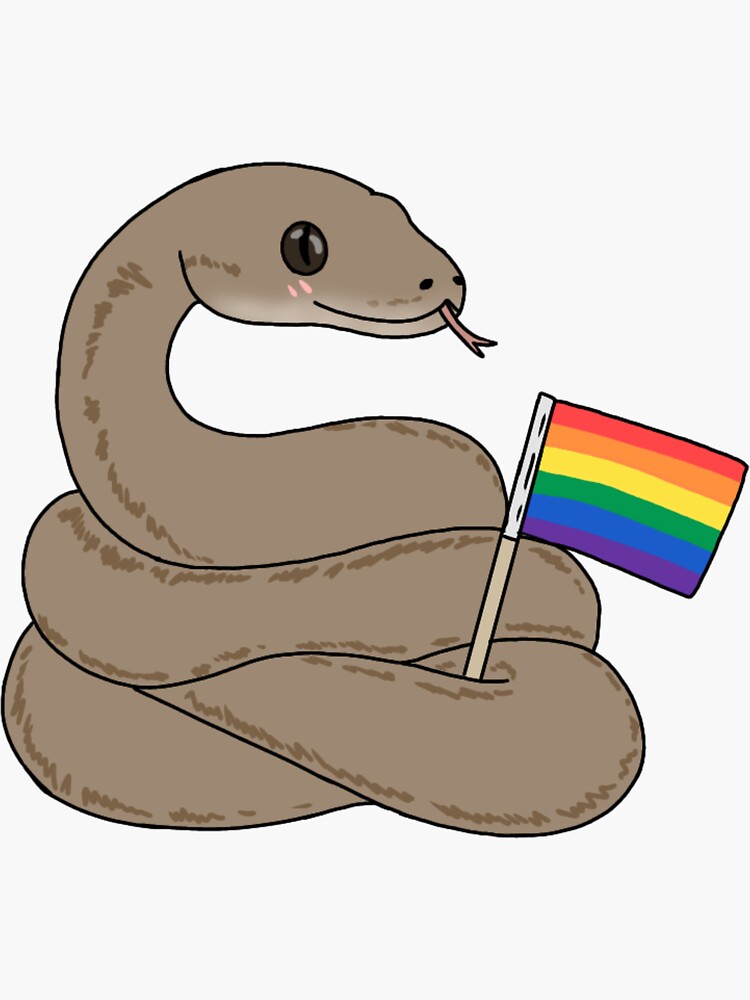 "Pride - Brown Snake" Sticker for Sale by LGBTCORE | Redbubble