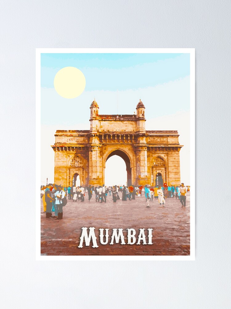 "Mumbai India Vintage Travel " Poster for Sale by vvalead | Redbubble