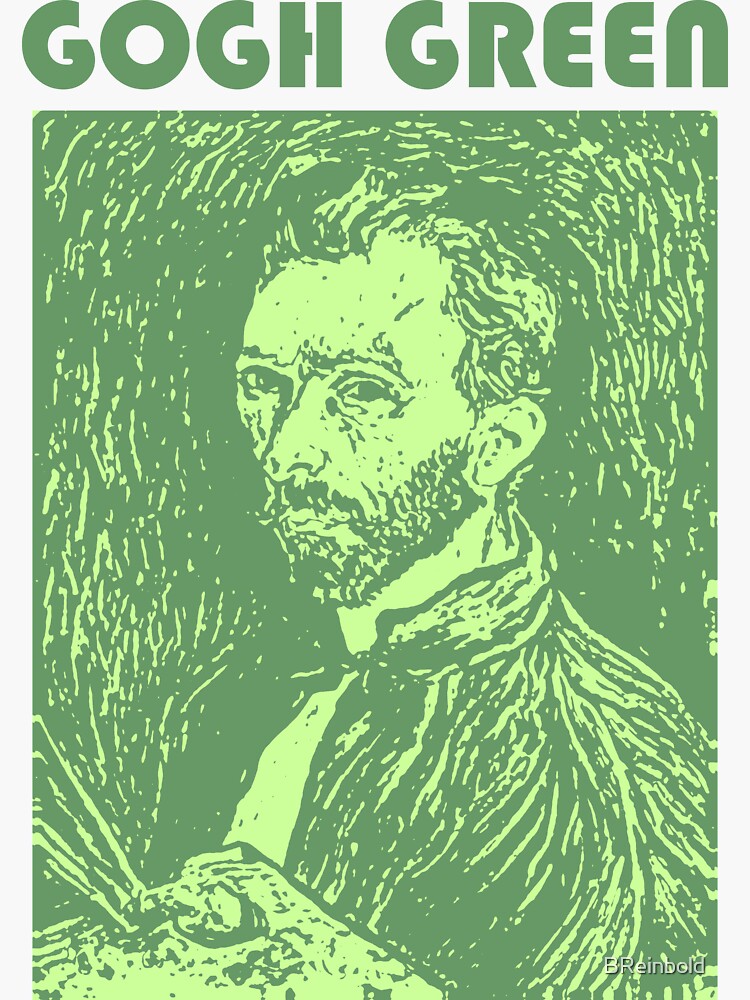"Gogh Green (Go Green) Environment Pun" Sticker for Sale by BReinbold ...