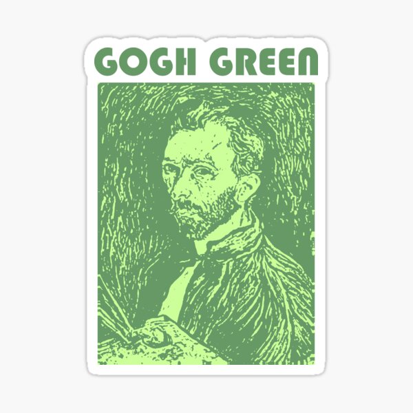 "Gogh Green (Go Green) Environment Pun" Sticker for Sale by BReinbold ...