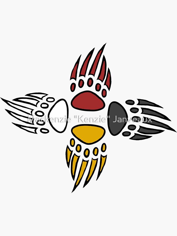 "BEAR CLAN (Original Indigenous Artwork)" Sticker for Sale by ripkisses ...
