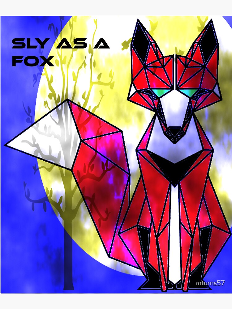 "Geometrical Fox: Sly Like A Fox" Sticker for Sale by mturns57 | Redbubble