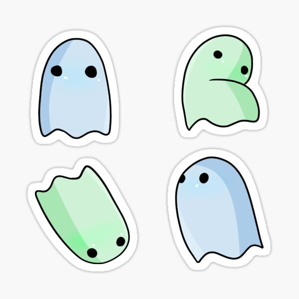 "Blue and green ghosts" Sticker for Sale by rstack13 | Redbubble