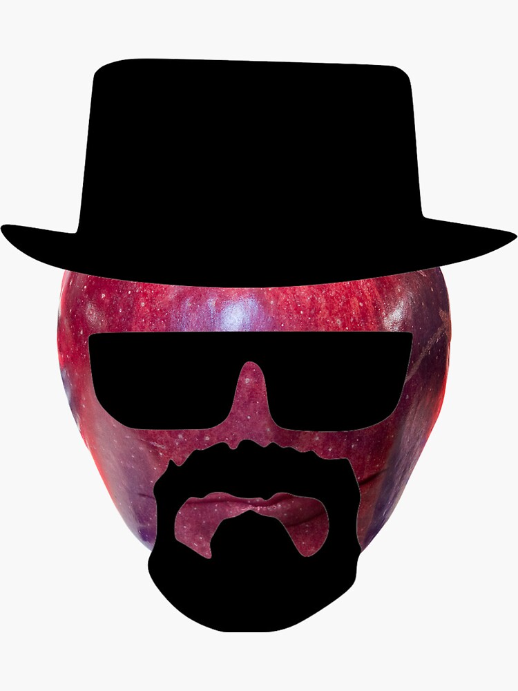 "Walter White Apple Face" Sticker for Sale by shawnstafford | Redbubble