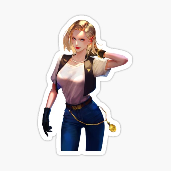 "Android 18" Sticker for Sale by Aissam9090 | Redbubble