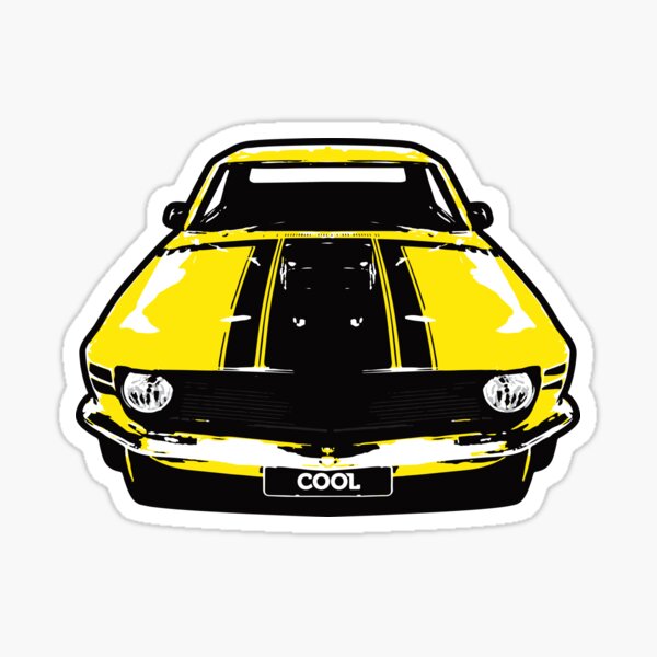 "Yellow 1970 FM" Sticker for Sale by CoolRide | Redbubble