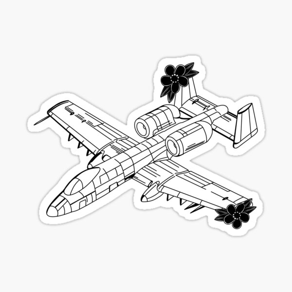 "A10 WARTHOG" Sticker for Sale by Radiculous | Redbubble