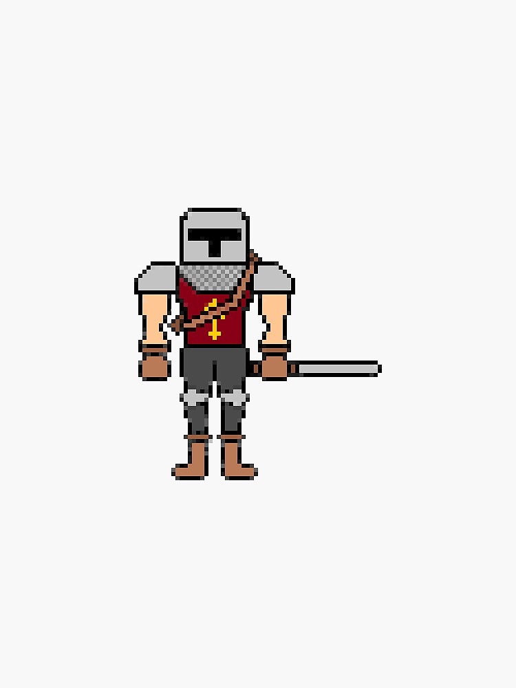 "Tiny Pixel Knight" Sticker for Sale by KelseysKustoms | Redbubble