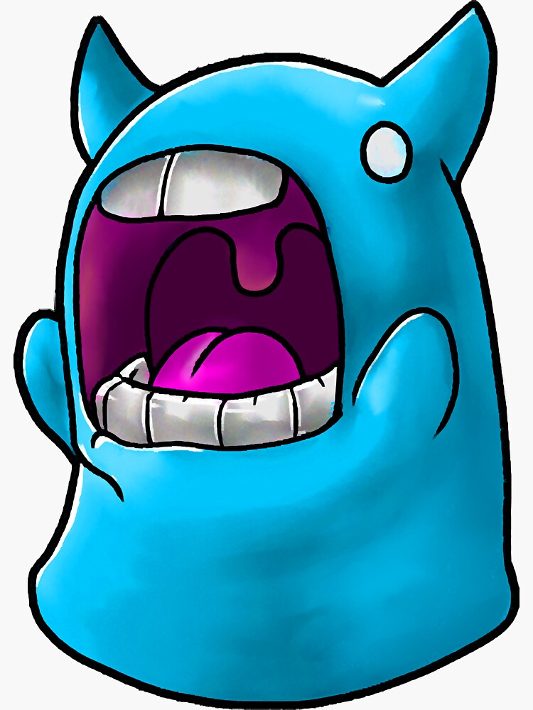 "Egon The Slime (blue version)" Sticker for Sale by thethoinhedbhy6 ...