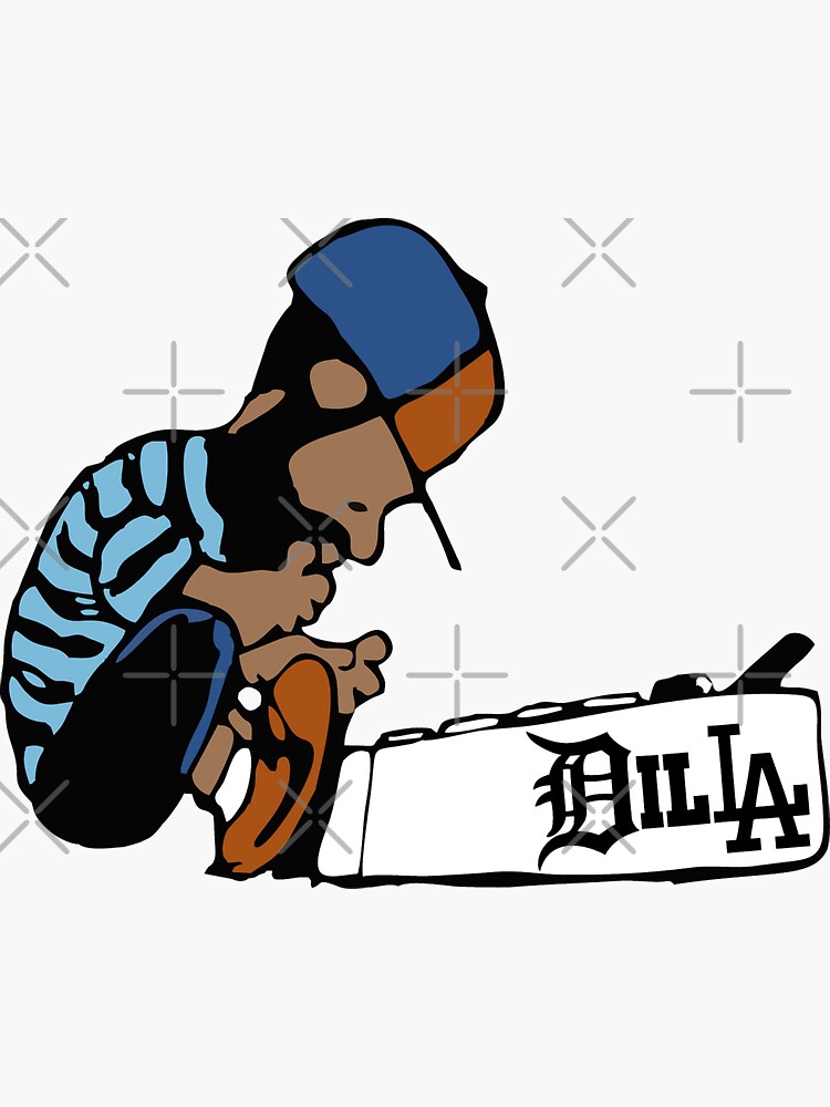 "Retro Vintage J Dilla " Sticker for Sale by SteffiKuhne | Redbubble