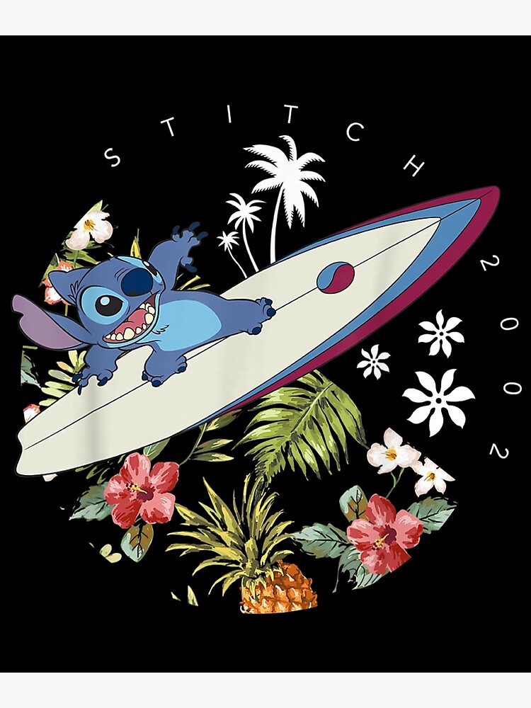 "Stitch Surfing 2002" Poster for Sale by GarzaUSArt | Redbubble