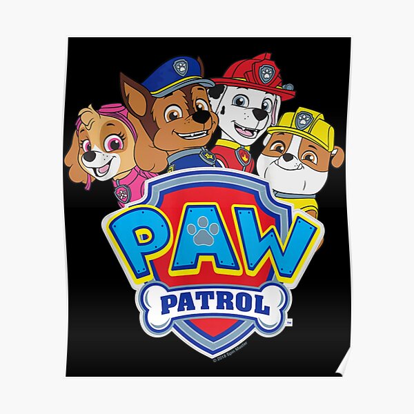 "Paw Patrol Group With Logo " Poster for Sale by SouthBosa | Redbubble