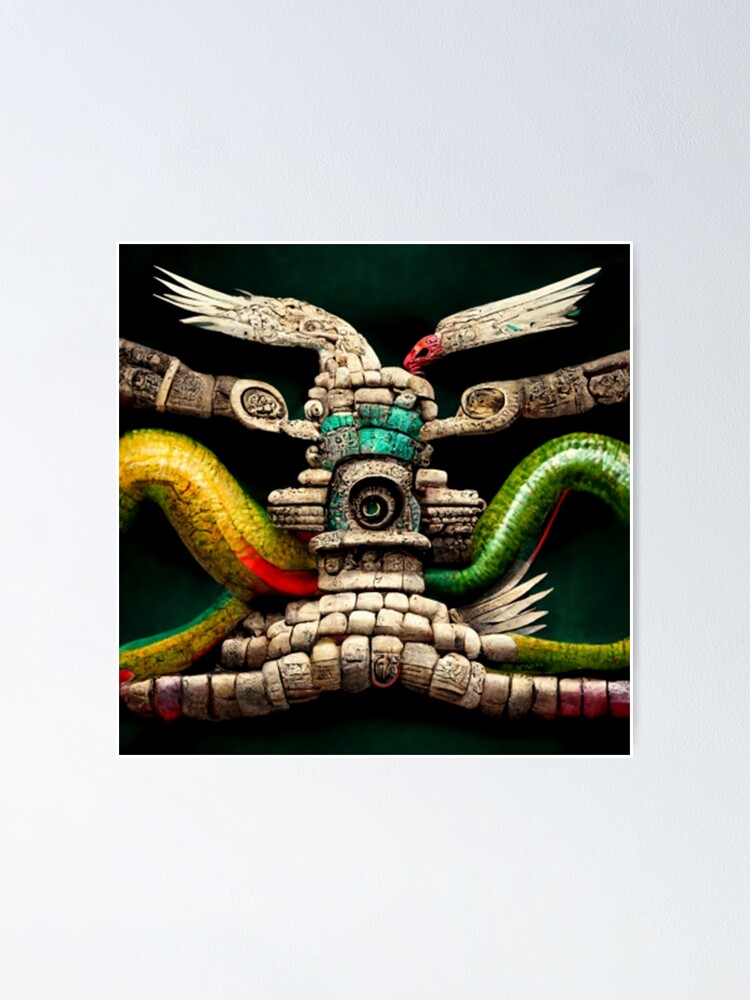 "The God-tech of Quetzalcóatl" Poster for Sale by Hermetic-Era | Redbubble