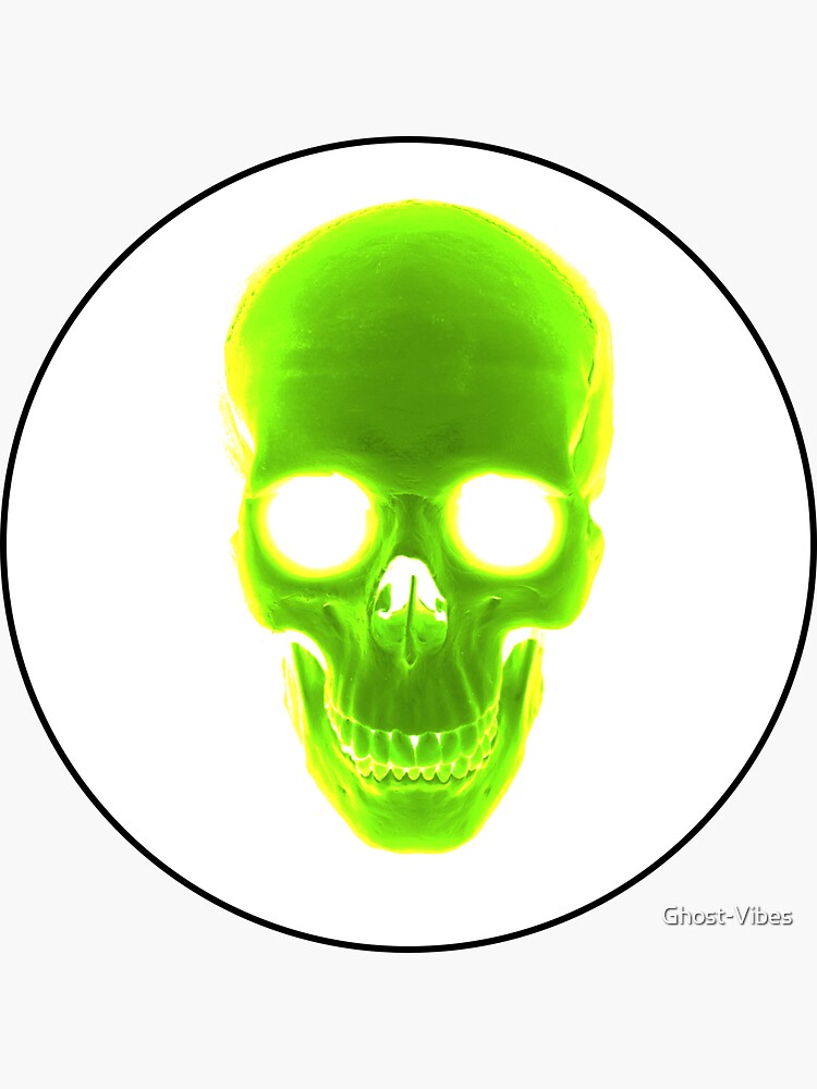 "Neon Skull" Sticker for Sale by Ghost-Vibes | Redbubble