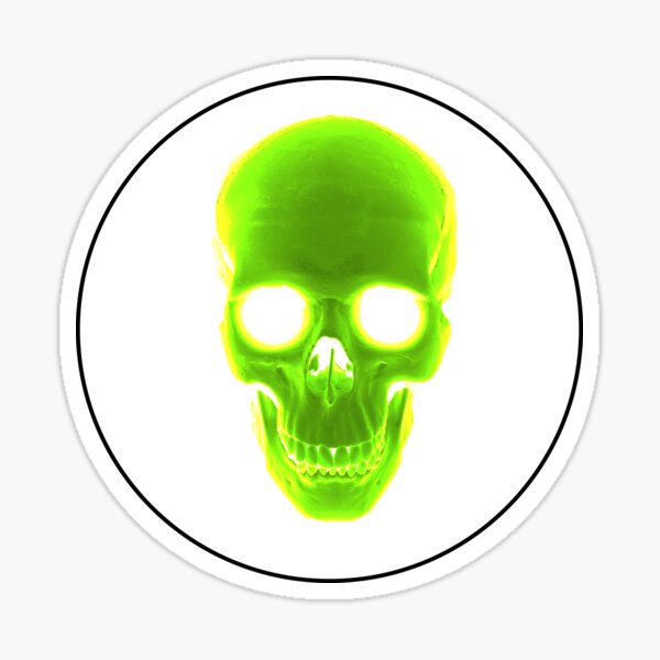 "Neon Skull" Sticker for Sale by Ghost-Vibes | Redbubble
