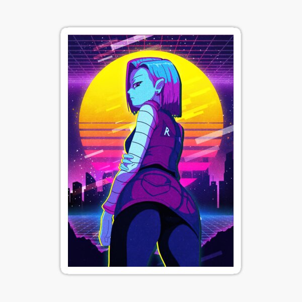 "ANDROID 18" Sticker for Sale by LauraAbernathy3 | Redbubble