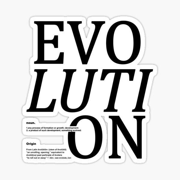 "Evolution" Sticker for Sale by baddrawnme | Redbubble