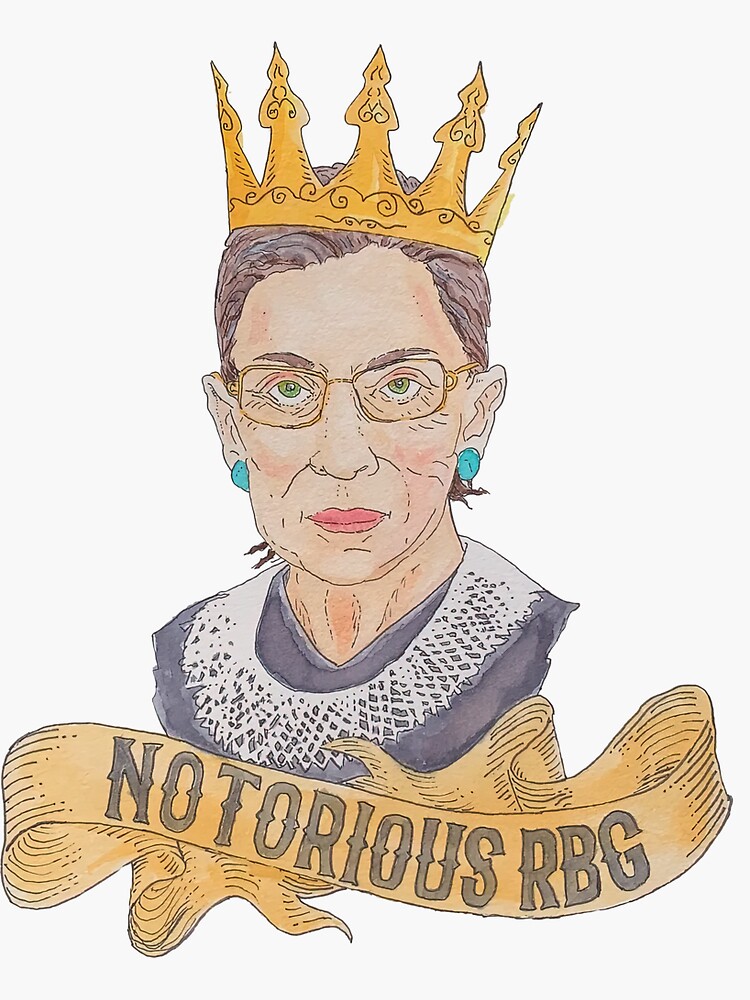 "Notorious RBG Watercolor" Sticker for Sale by RolandoBorer | Redbubble