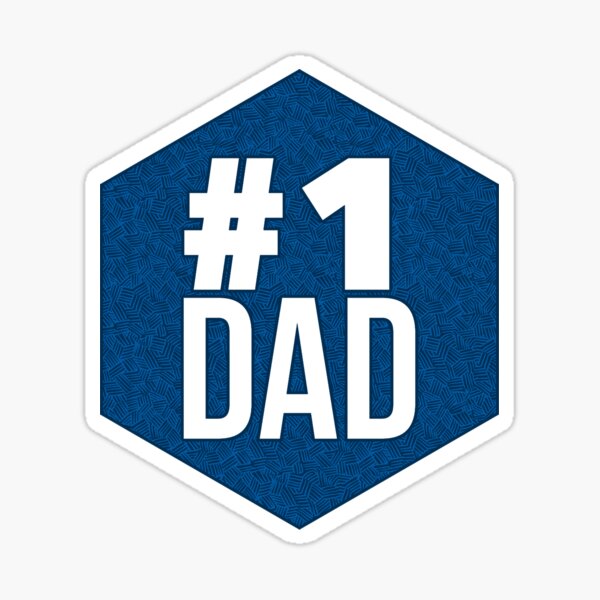 "Number One #1 Dad" Sticker by Punchzip | Redbubble