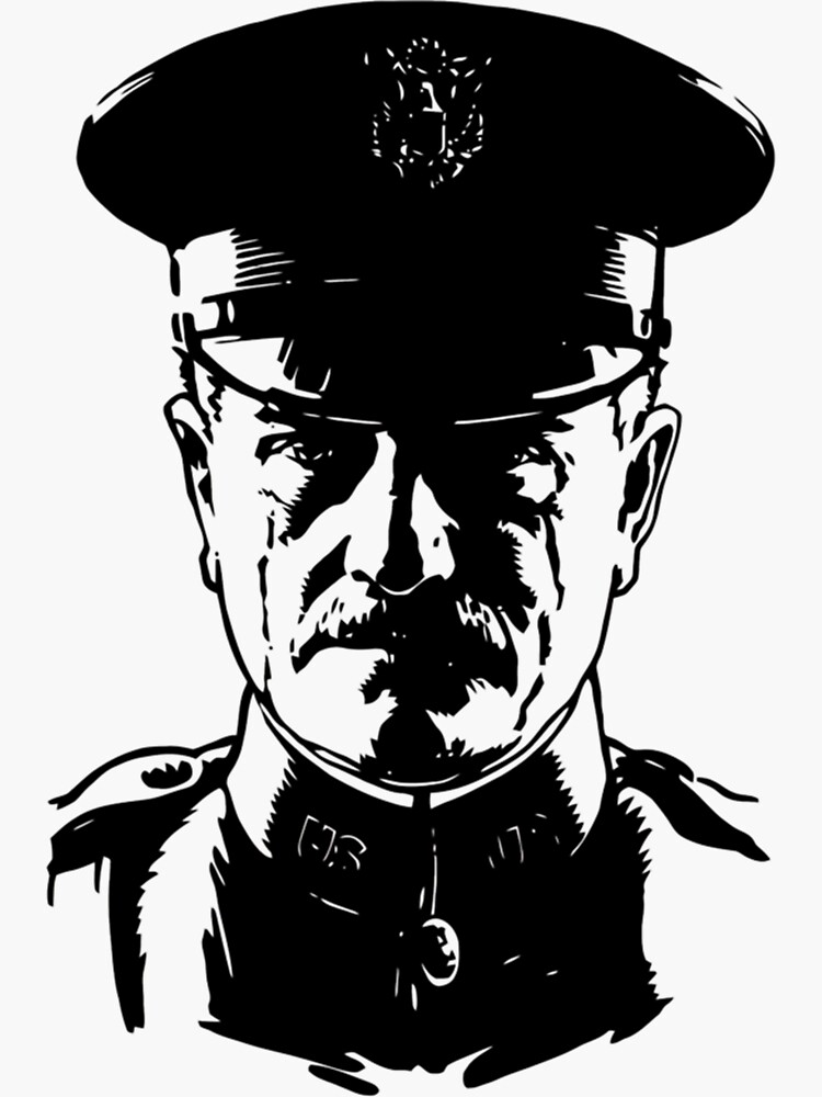 "General John Pershing " Sticker for Sale by BrokeHumor | Redbubble