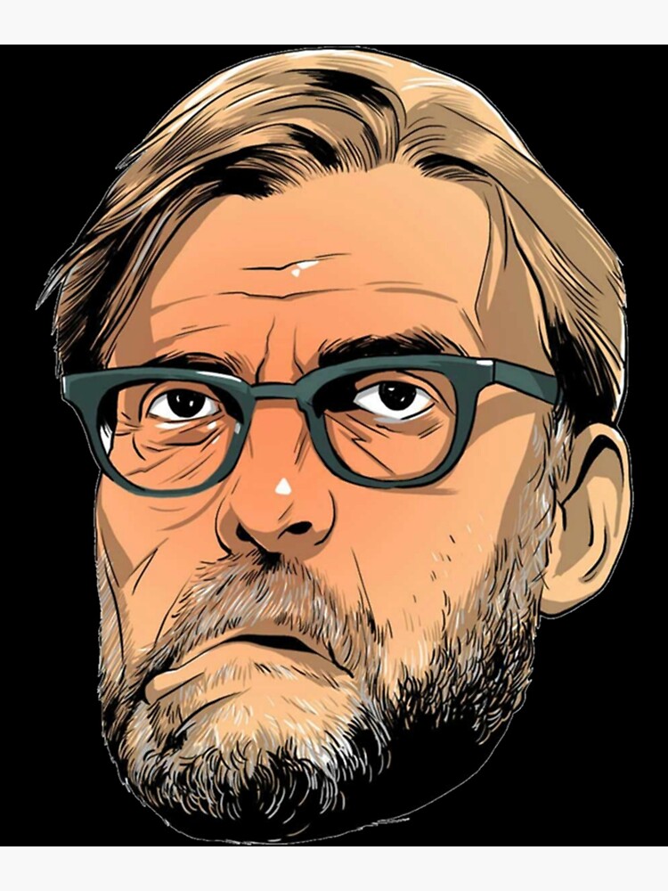 "Klopp Face Illustration " Poster for Sale by CustomLaser | Redbubble
