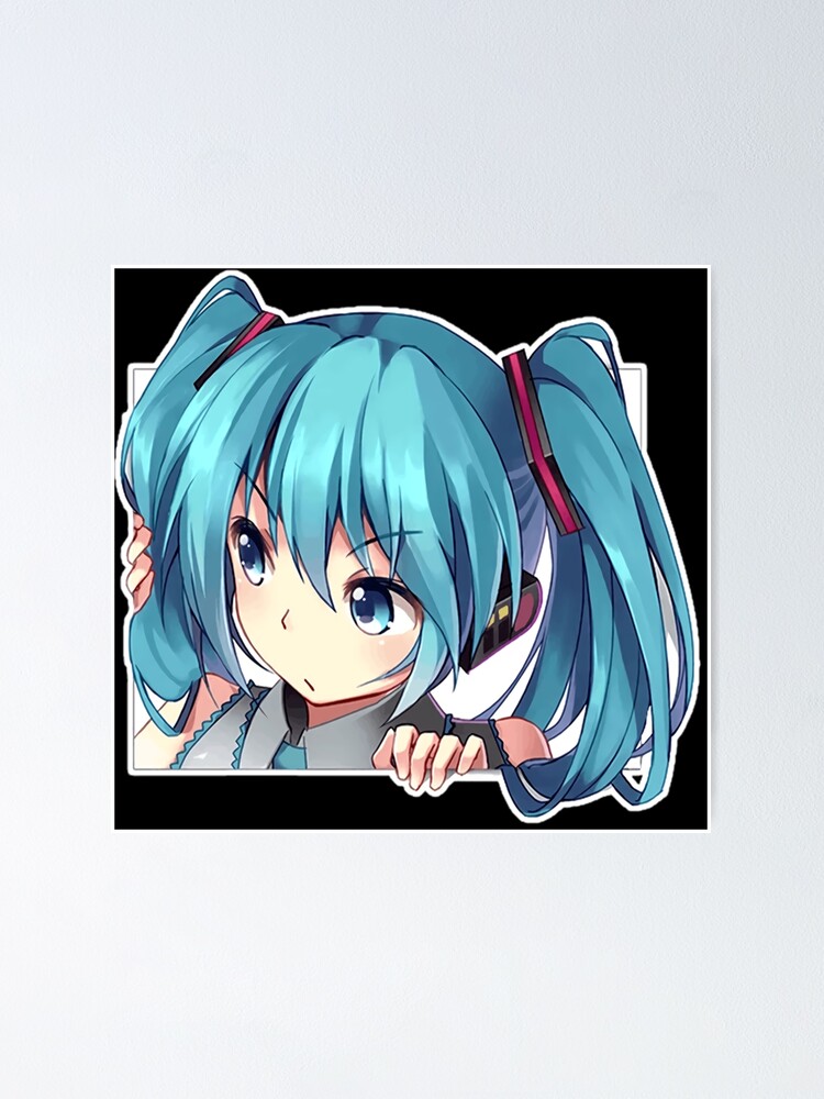 "Cute Girl Hatsune Miku" Poster for Sale by EarlBickley | Redbubble