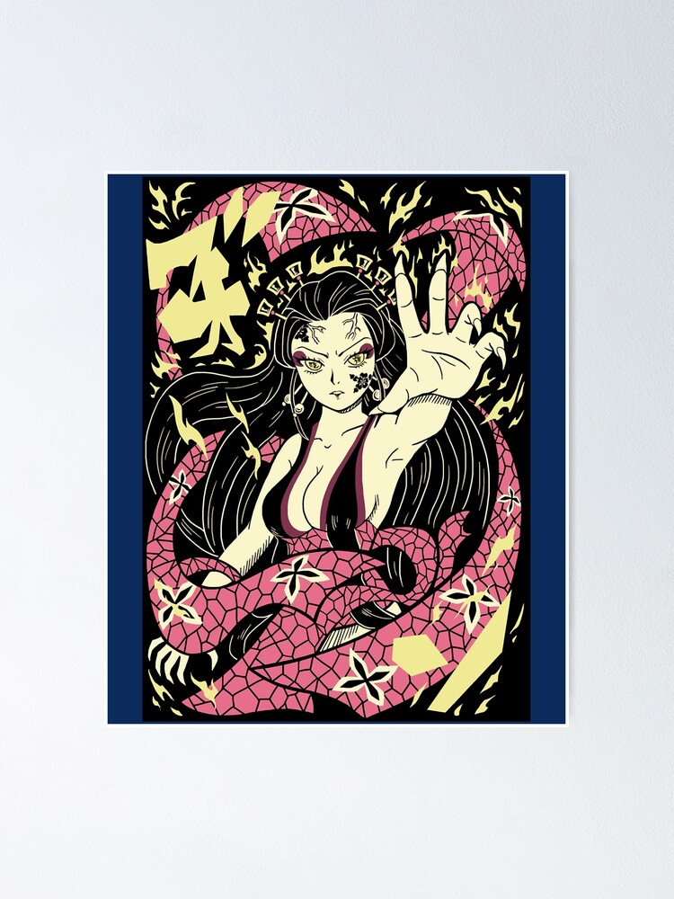 Daki Kimetsu No Yaiba Demon Slayer Poster For Sale By Duyzoyyyy Redbubble