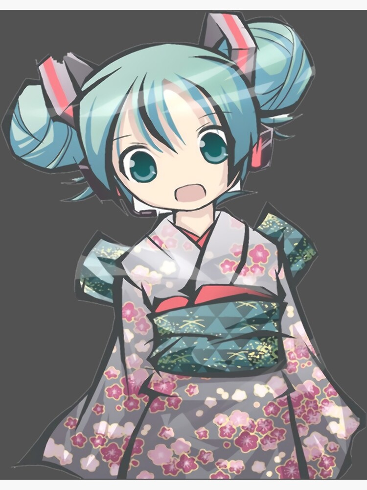 Hatsune Miku Cute Girl Poster For Sale By Earlbickley Redbubble