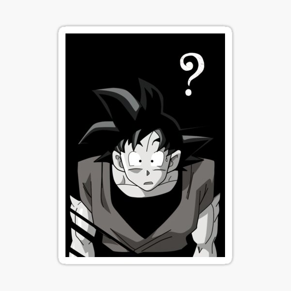 "Son Goku Question" Sticker for Sale by KarenThornton32 | Redbubble