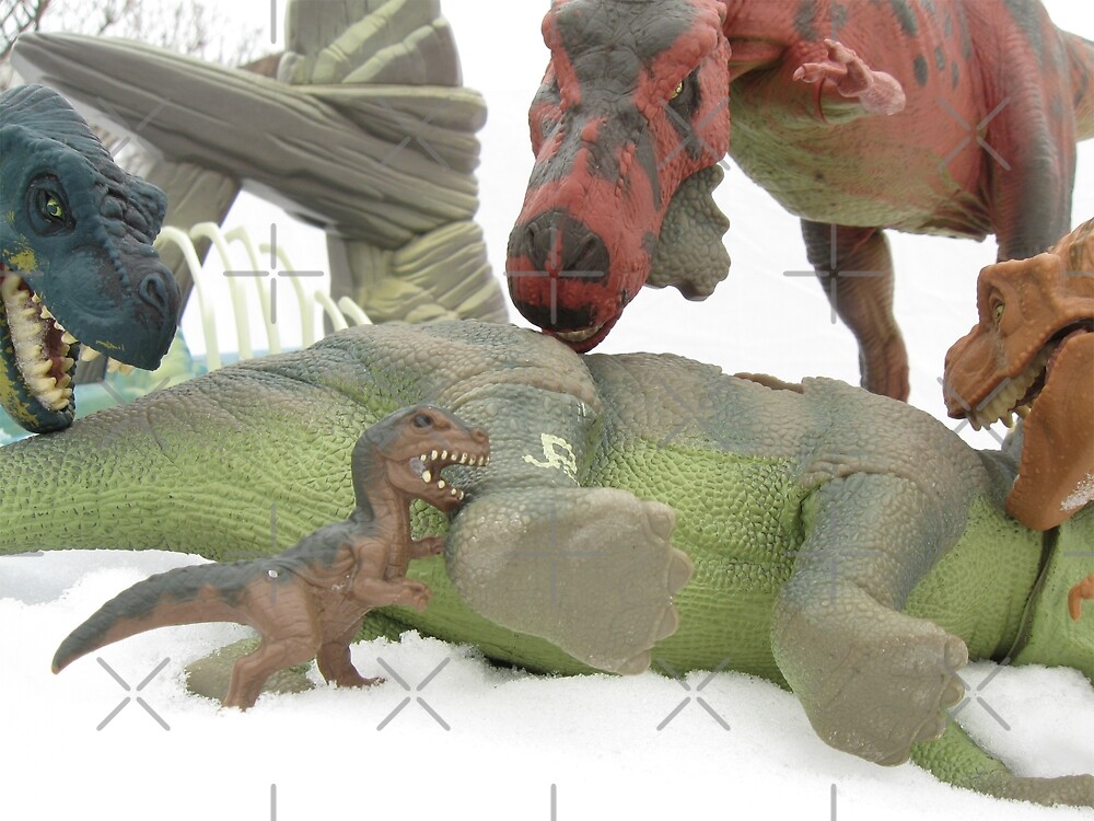 "T-rex Family Dinner" by raizepeace | Redbubble