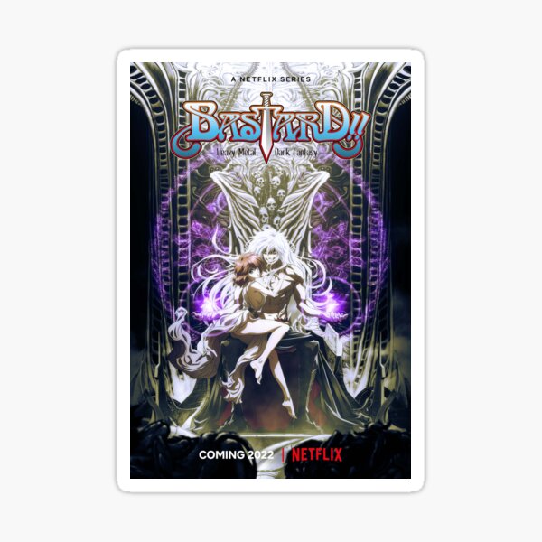 "BASTARD!! Heavy Metal, Dark Fantasy" Sticker for Sale by donaldmoores ...