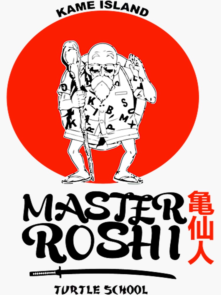 "Master Roshi dragonball classic" Sticker for Sale by Tien690 | Redbubble