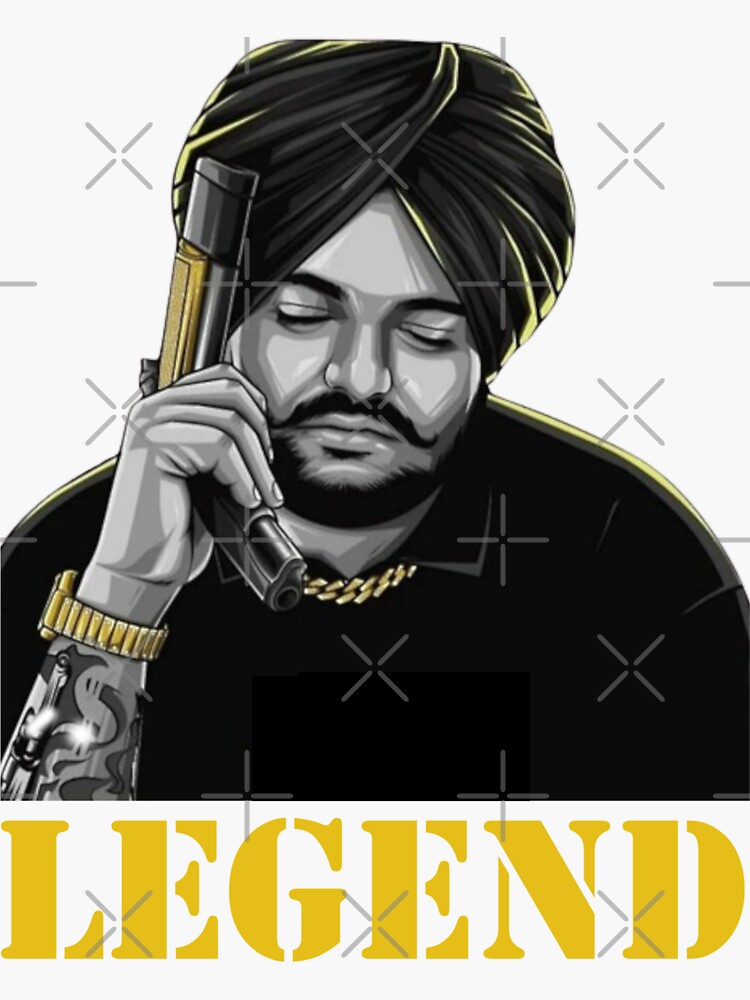 "Legend Sidhu Moose wala sticker" Sticker for Sale by vpaints | Redbubble