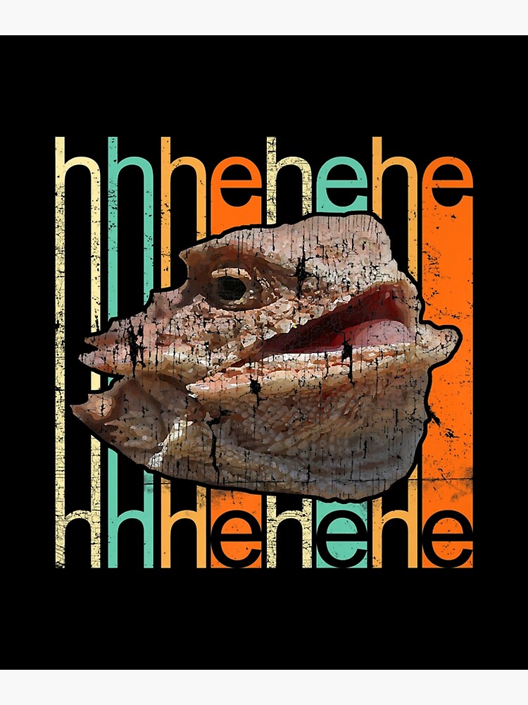 "hhhehehe laughing lizard vintage meme Premium " Poster for Sale by ...