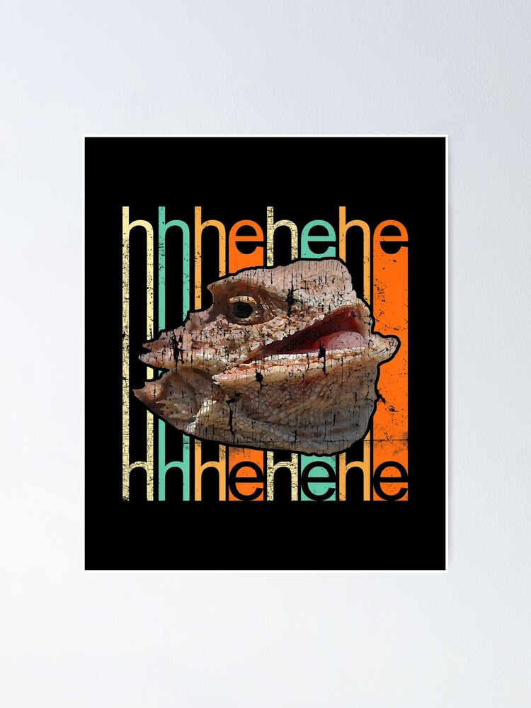 "hhhehehe laughing lizard vintage meme Premium " Poster for Sale by ...