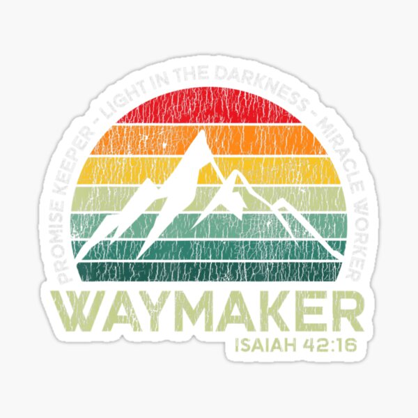 "Vintage Waymaker Promise Keeper Miracle Worker Christian" Sticker for ...