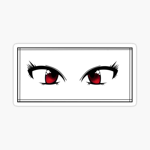 "Anime Red Evil Eyes" Sticker for Sale by Dead1bird | Redbubble
