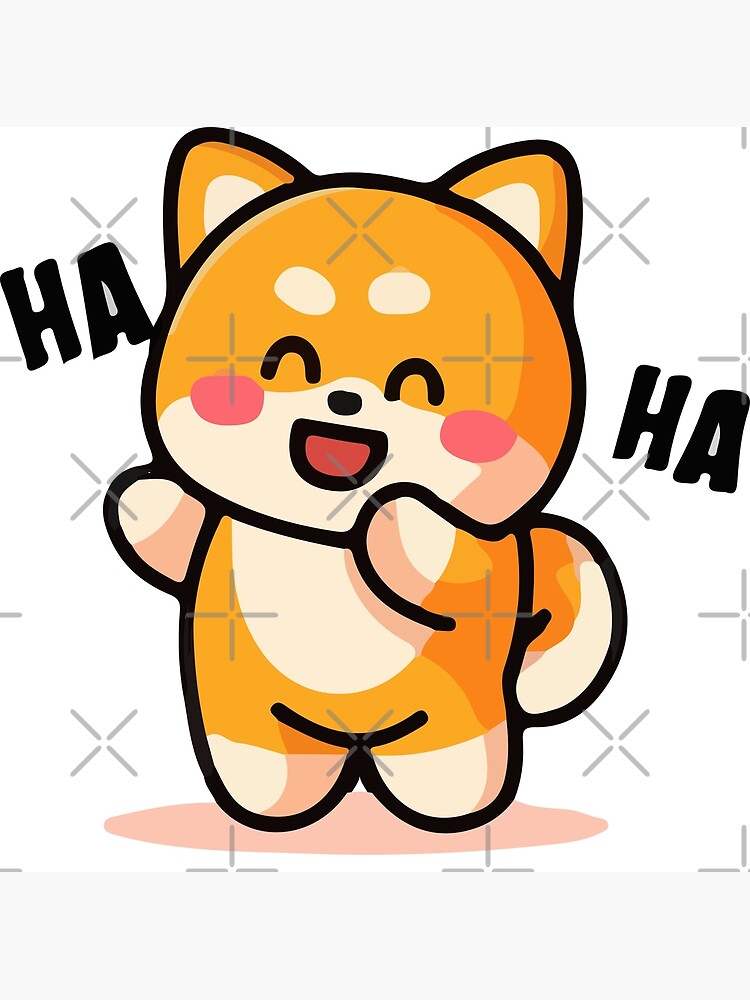"Kawaii Shiba inu laughing" Poster for Sale by Teury-Delgado | Redbubble