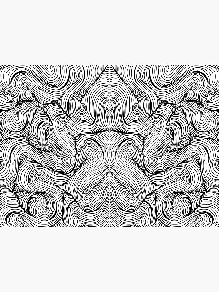 "Psycho Doodle - swirls line art" Art Print for Sale by Yanwun | Redbubble