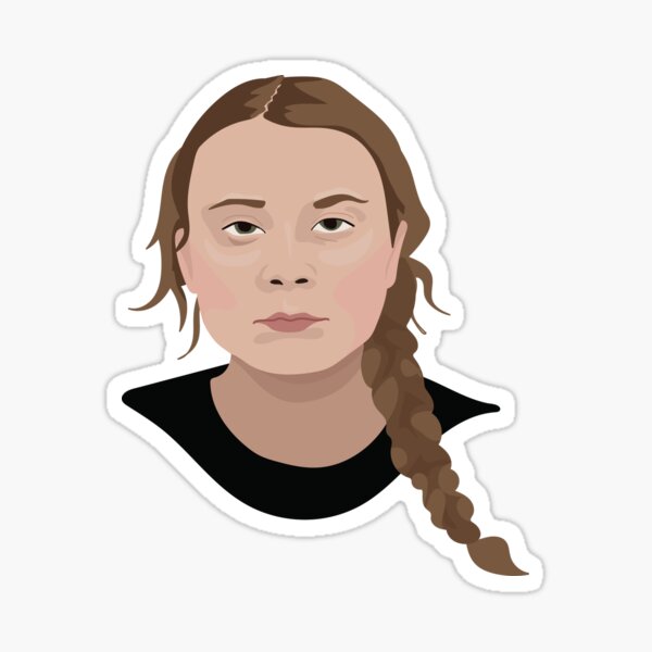 "Greta Thunberg" Sticker for Sale by MineEyes | Redbubble