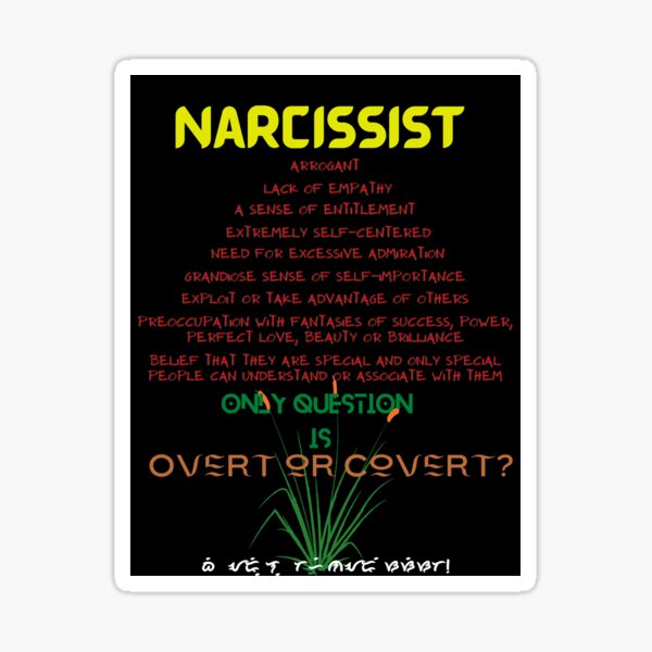 "Narcissist" Sticker for Sale by Rizeup1 | Redbubble