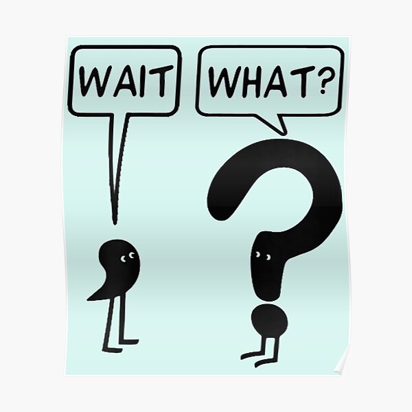"Wait What Grammar Questioning Punctuation" Poster for Sale by IkuSanto ...